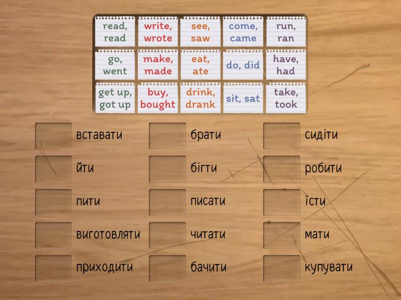 Irr. verbs - Match up