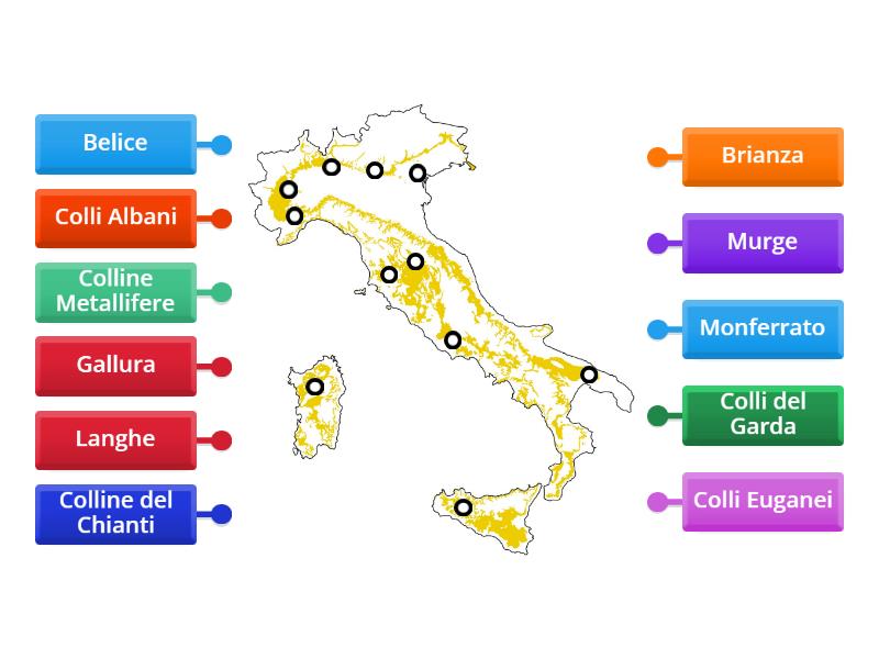 Colline Italiane - Labelled diagram