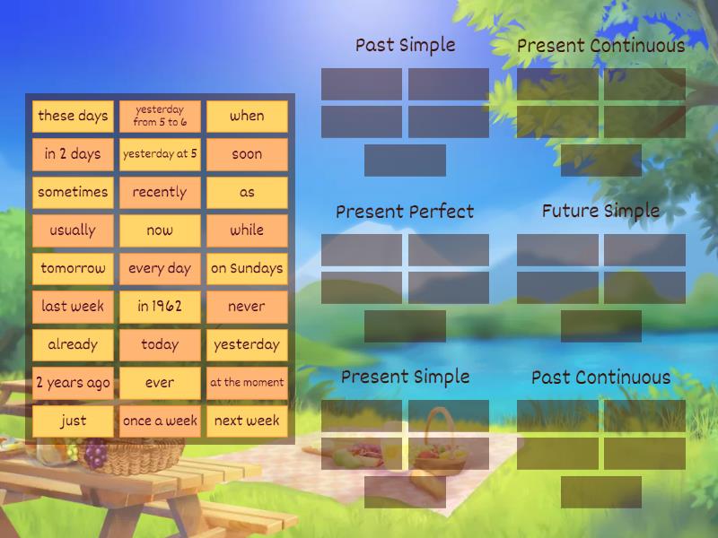 6 Tenses_Markers - Group sort
