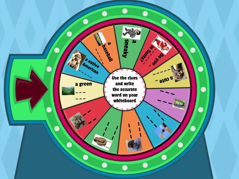 Long e vowel teams ie, and -ey - Spin the wheel