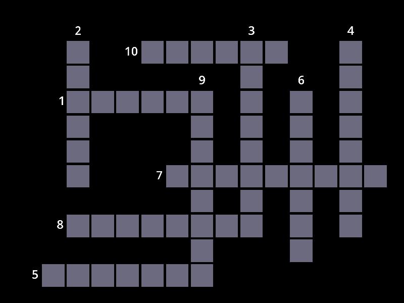 Numbers 11 - 20 - Crossword