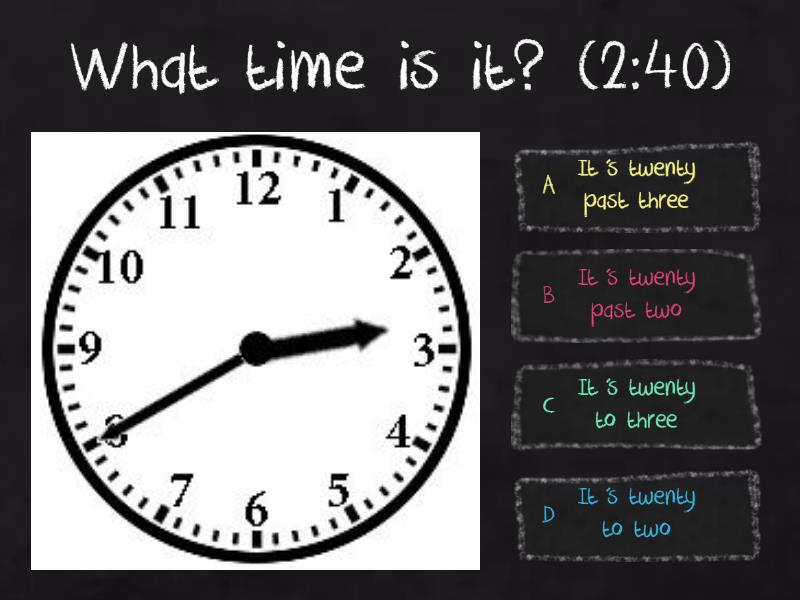 Telling the time - Quiz