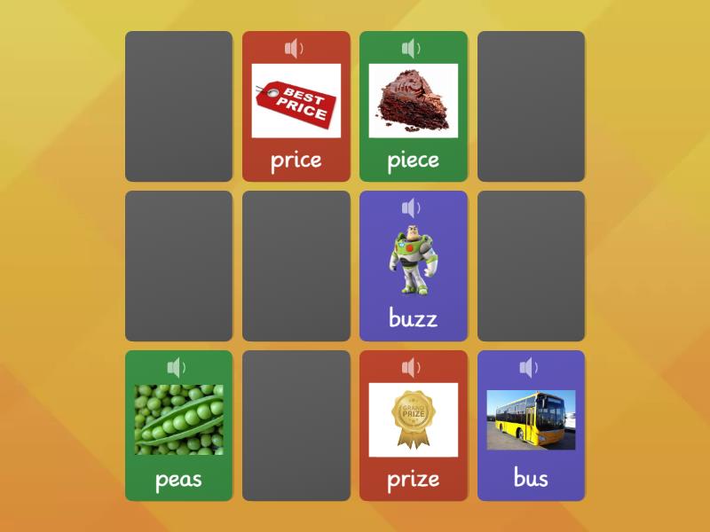 s/z (minimal pairs) - Matching pairs