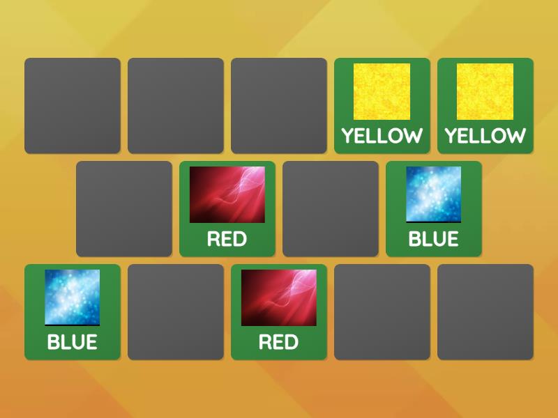 Colors memory game - Matching pairs
