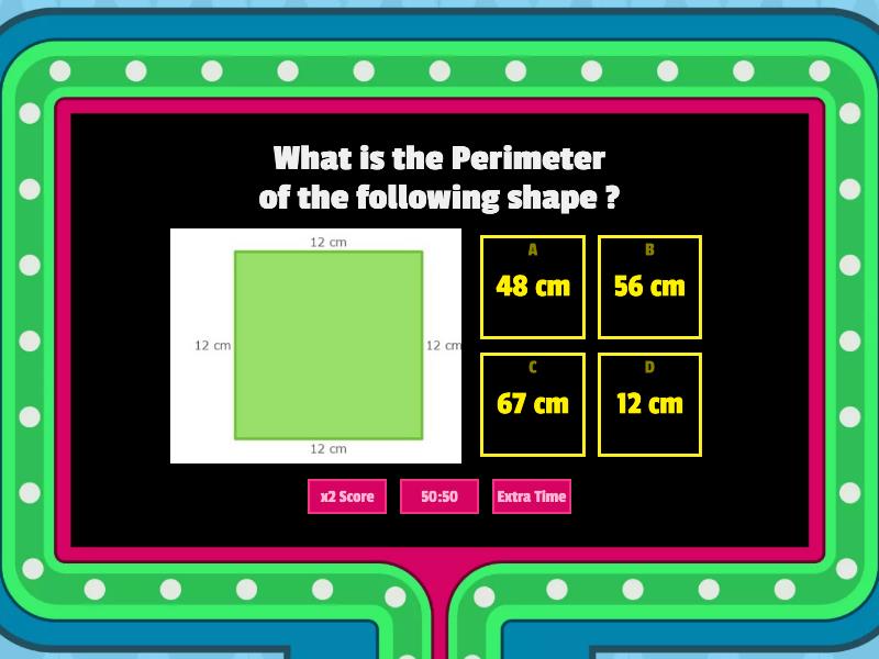Perimeter and Area !! - Gameshow quiz