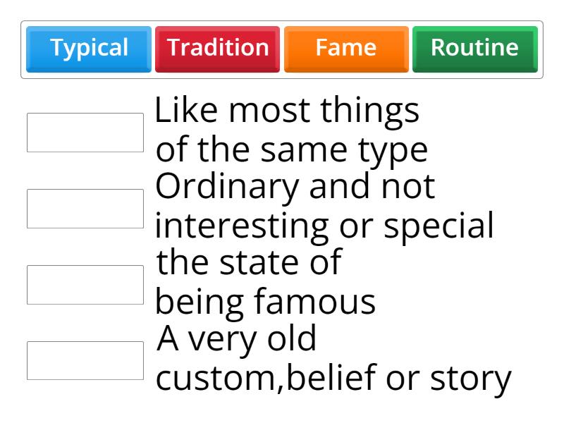Definition - Match up