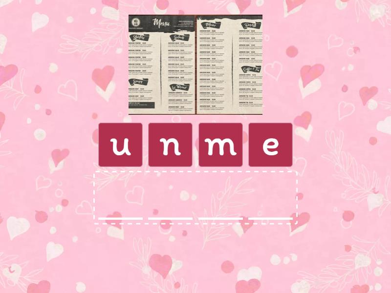 FF4/ Unit 1- vocab 2 - Anagram