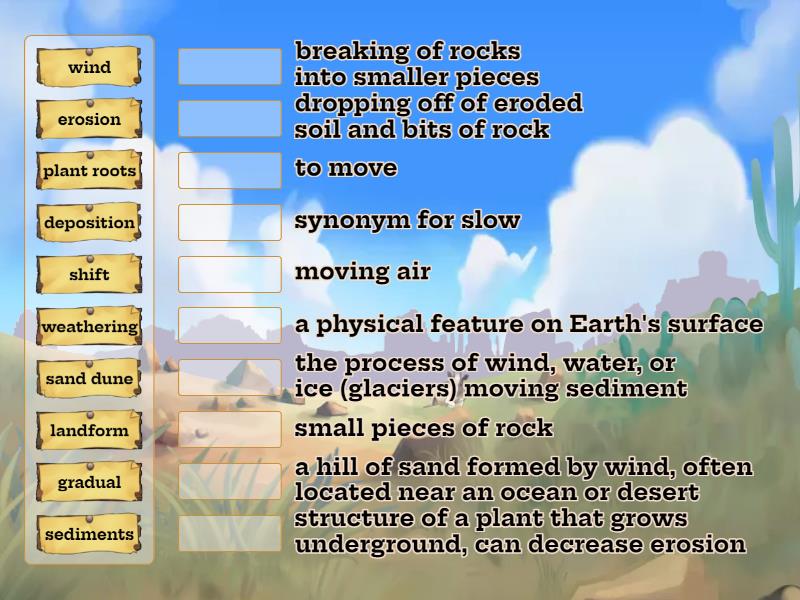 C7L1: Wind Changes Earth's Surface (5.10C) - Match up