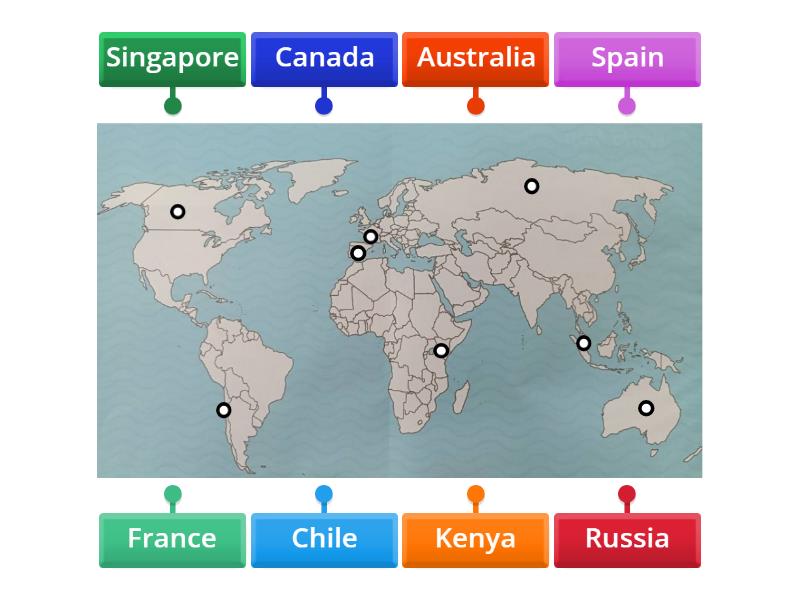 Map of Countries 6 - Labelled diagram