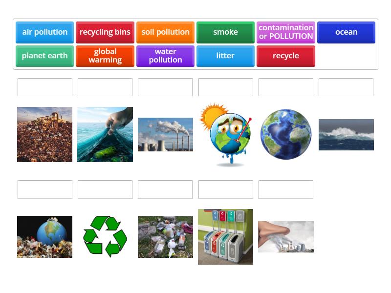 Environmental care Vocabulary - Match up