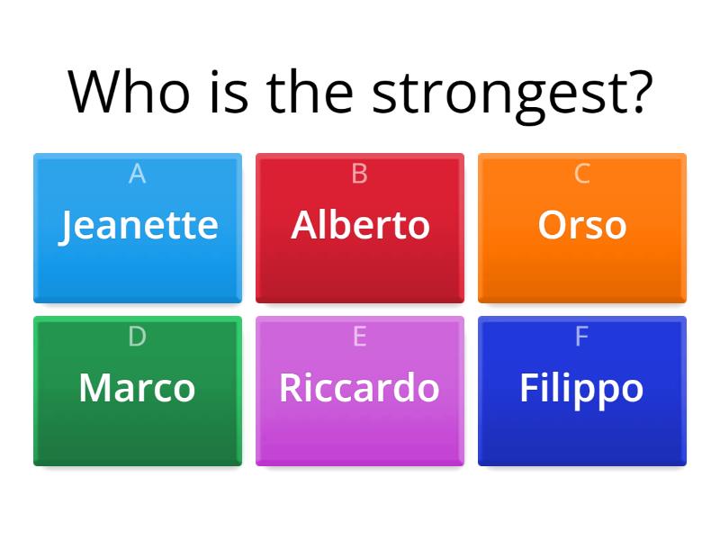 Class 4 A - Cuestionario