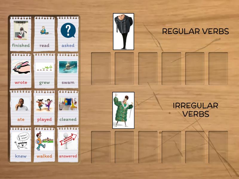 REGULAR - IRREGULAR VERBS - Group sort