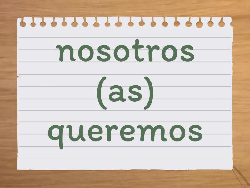 Realidades 1, verbs chapter 4B (exercise four) - Flash cards