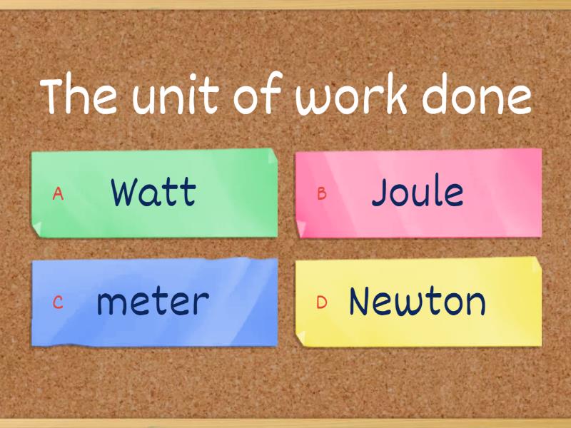 Mechanical Energy （Workdone and Power) - Quiz