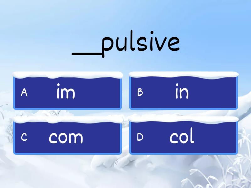 10.2 IN & CON Latin Prefixes - Quiz