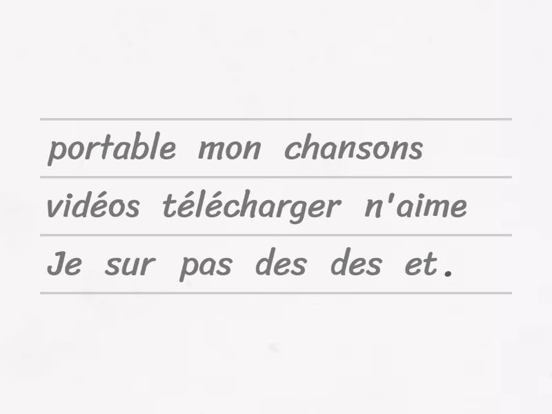 Tu aimes faire ça? - Unjumble