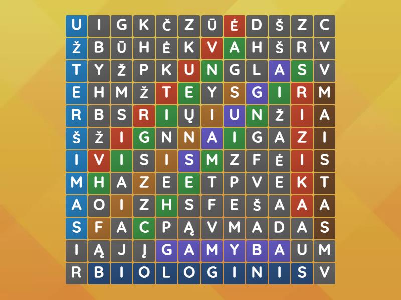 MAISTO SAUGA - Wordsearch