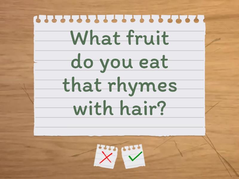 What rhymes with...? - Flash cards