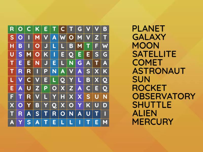 Solar System - Wordsearch