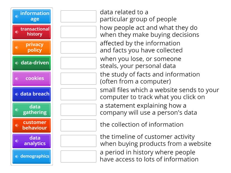 BV4 Data vocabulary - Match up