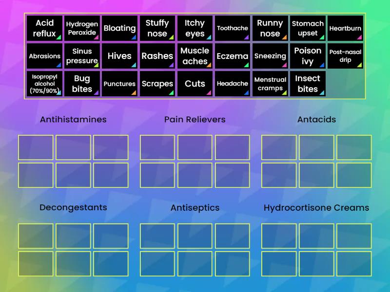 Medicine Sorting Game - Group sort