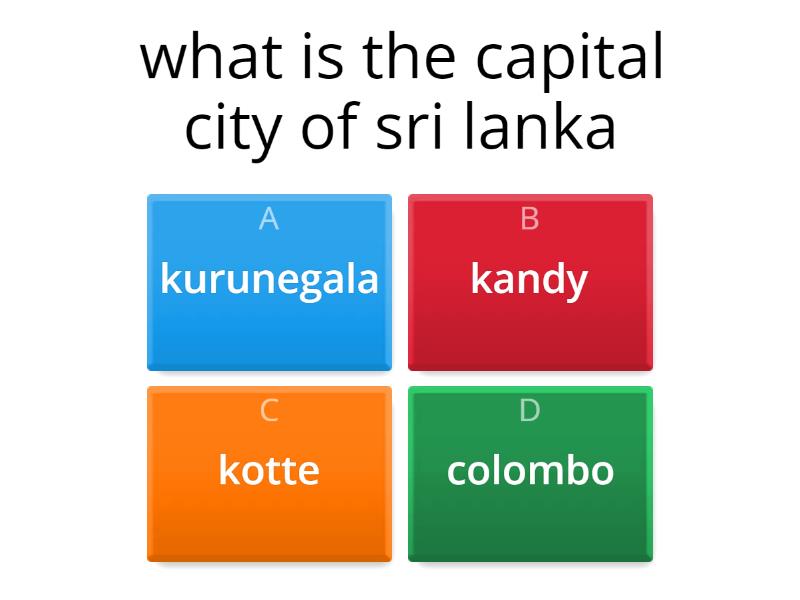 Sri lanka - Quiz