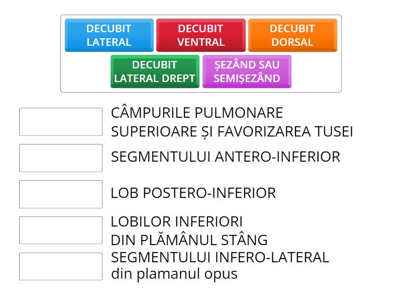 POZITII SPECIALE PENTRU DRENAJUL POSTURAL - Match up