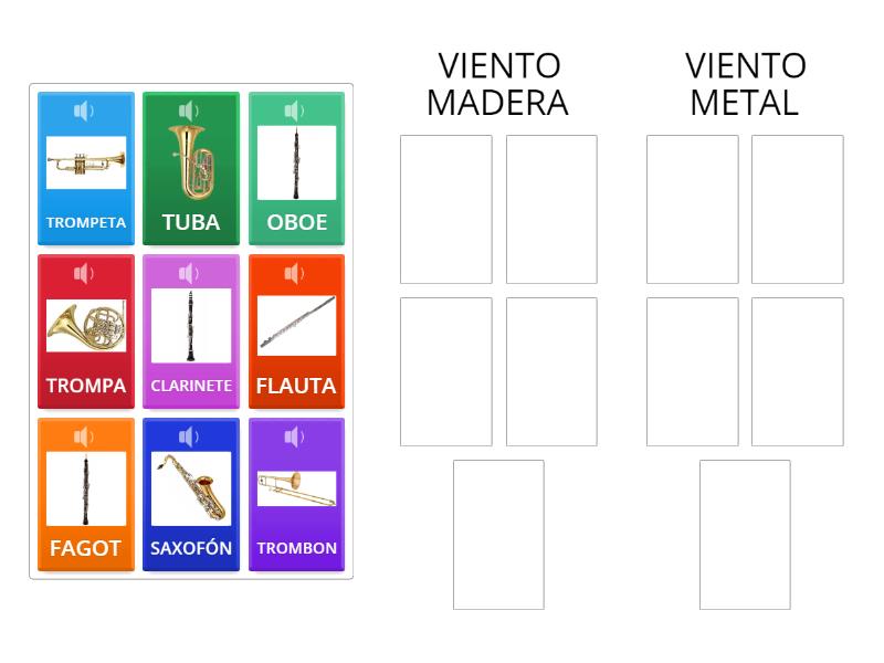 Familias de viento - Group sort