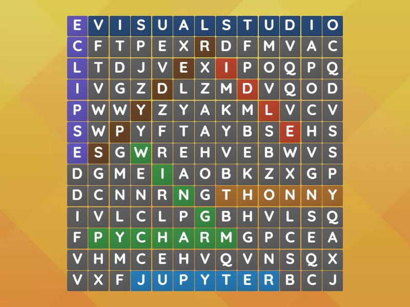 Python IDE'leri - Sopa de letras