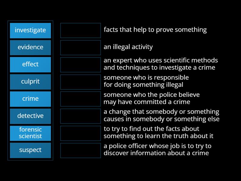 3 The CSI effect (DVD: before watching 3) - Match up