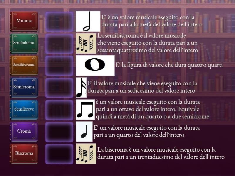 Impariamo la matematica con le note musicali - Match up