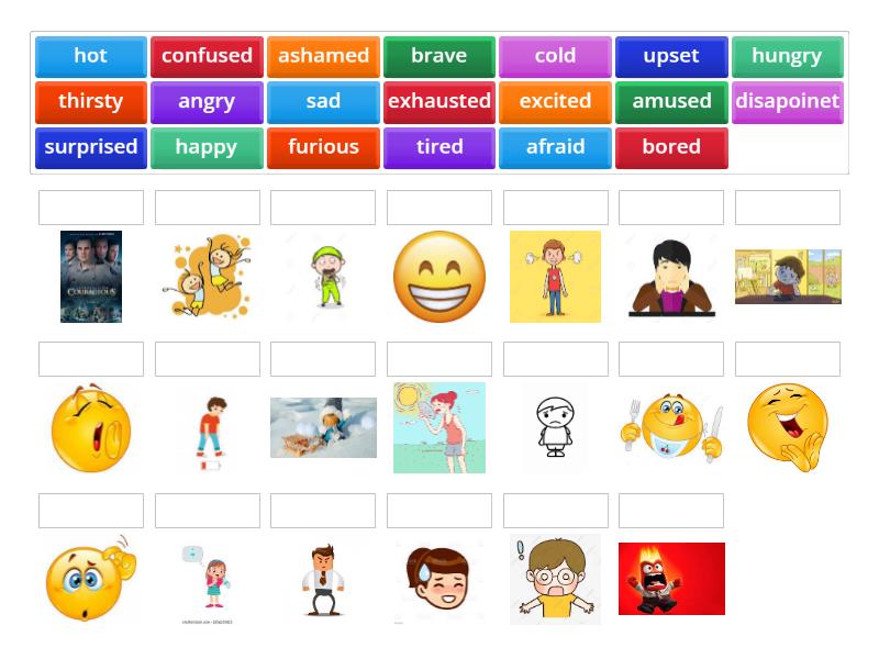 Feelings and emotions A2.2 UNIT 12 - Match up