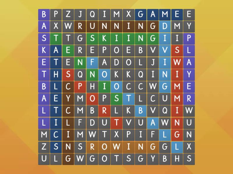 Sport word search - Wordsearch