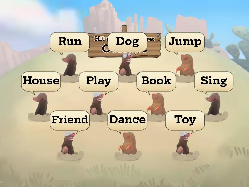 find the verb G2 - Whack-a-mole