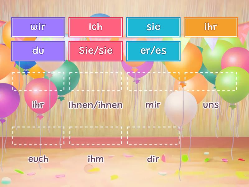Pronomen im Dativ - Match up