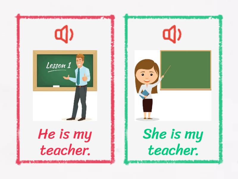 Class II_He/She is my teacher - Flip tiles