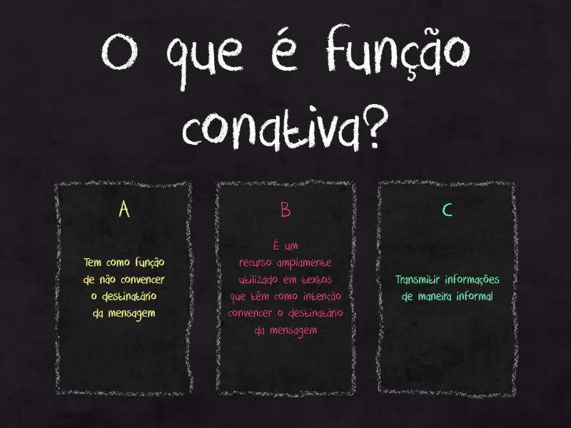 Função Conativa. - Quiz