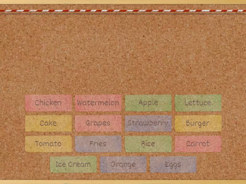 MATCH THE FOOD WITH THE NAME - Find the match
