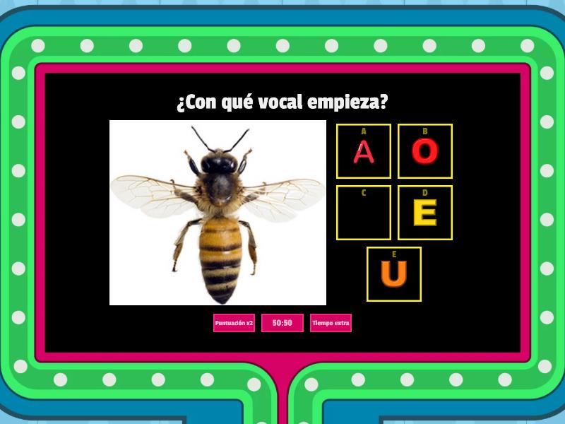 Juego de las vocales - Gameshow quiz