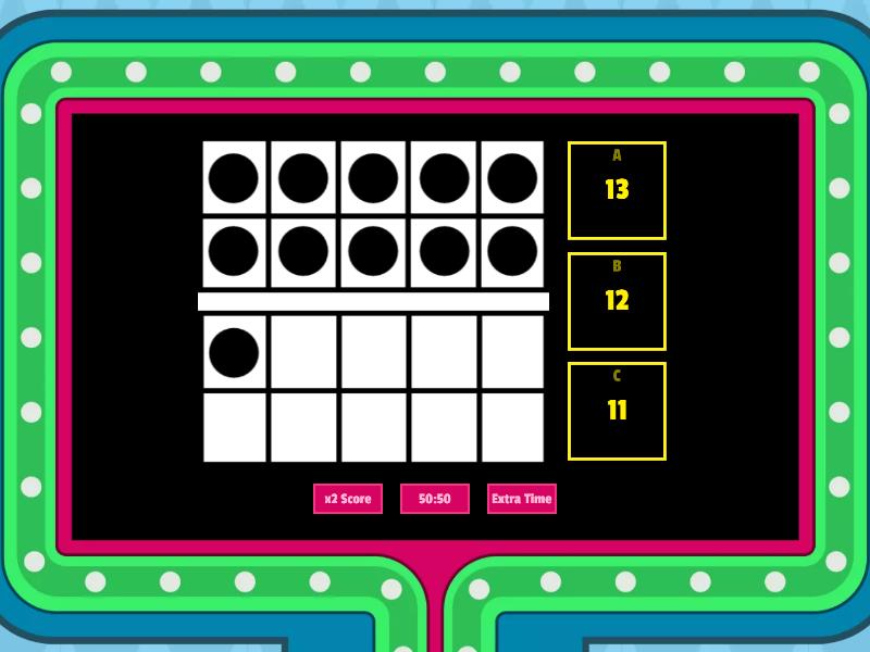 Teens Tens Frames - Gameshow quiz