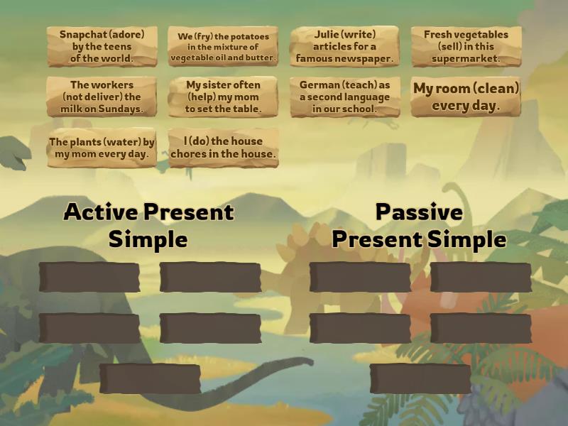 Active/Passive Present Simple OGE - Group sort