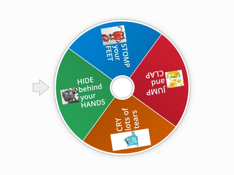 The colour monster wheel - Spin the wheel