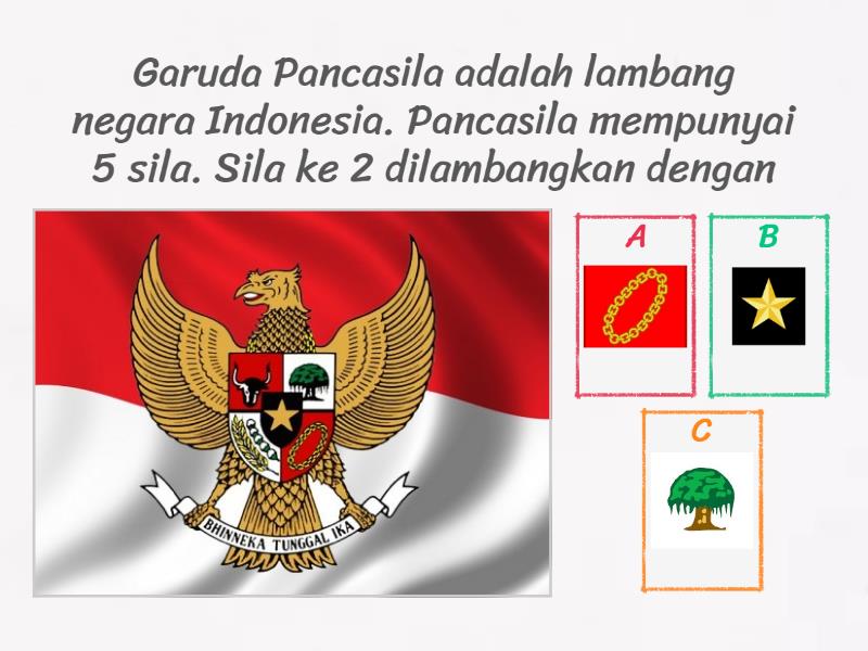 Soal Evaluasi Simbol Sila Pancasila kelas 2 - Викторина