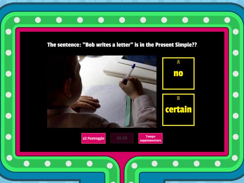 Present Continuous VS Present Simple - Gameshow quiz