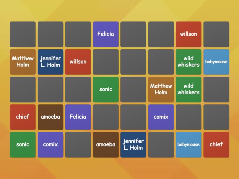 Fun With Ricky Ricotta"maching game - Matching pairs