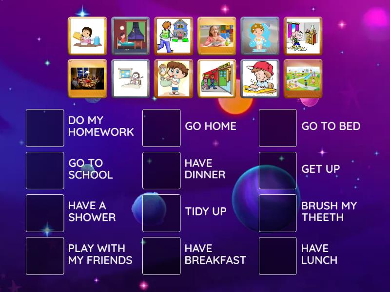 Daily routines - Match up