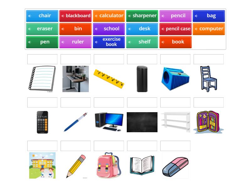 Classroom objects - Match up