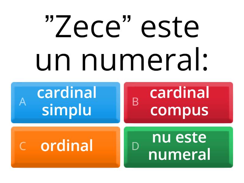 Numeralul- clasa a V-a - Quiz