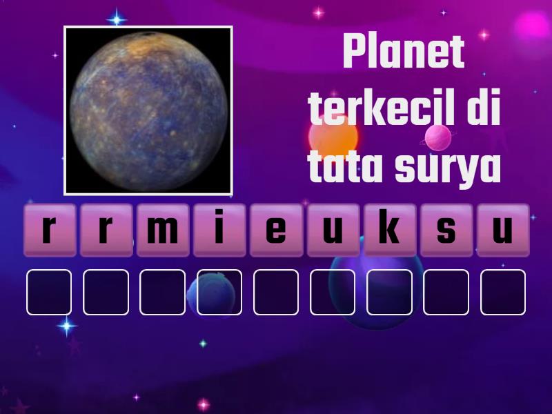 Ciri-ciri Planet - Anagram