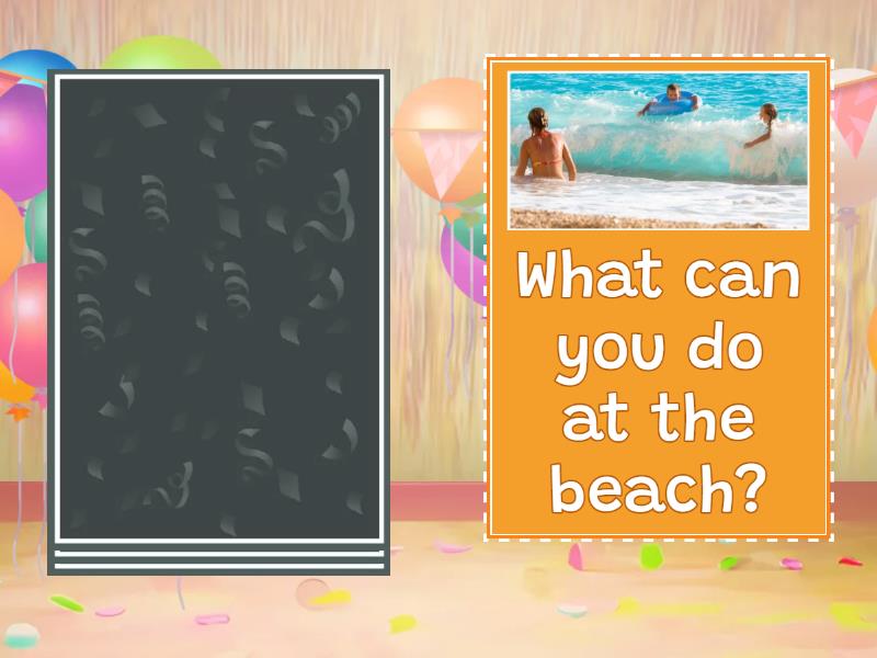 What can you do at the beach? - Speaking cards